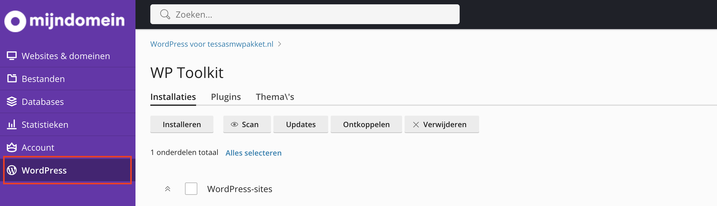 De WordPress Toolkit – Mijndomein Helpdesk